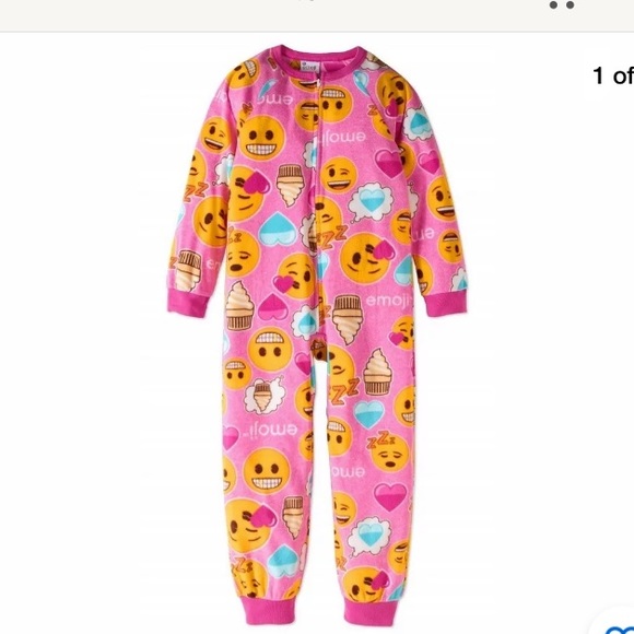Emoji | Pajamas | Emoji Girls Piece Sleeper Size 45 New | Poshmark